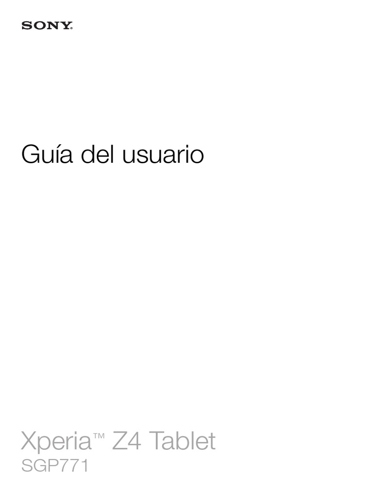 Sony Xperia z4 Tablet Manual | PDF | Google Play | Contraseña
