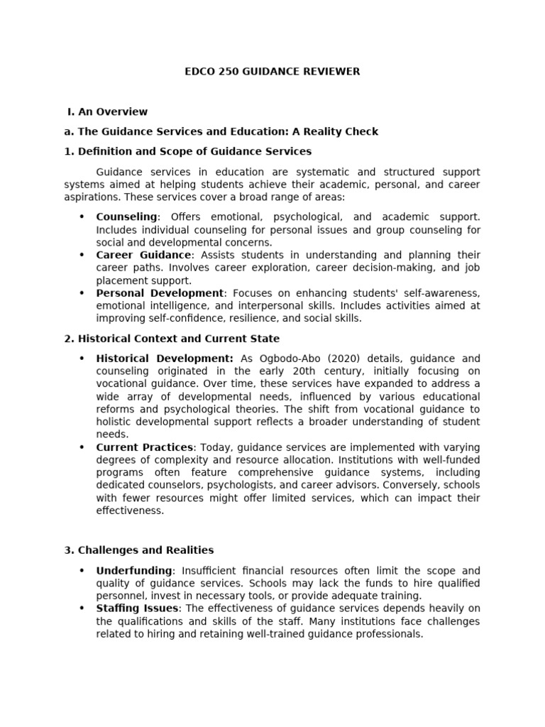 Edco 250 Guidance Reviewer | PDF | Psychotherapy | Psychology