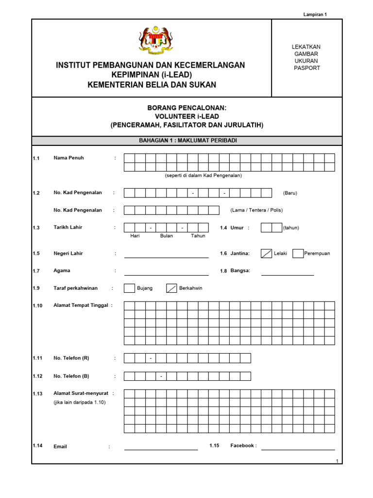 Borang Pencalonan PDF | PDF