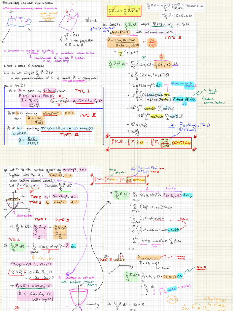 Lecture 19 - Flux Integrals | PDF