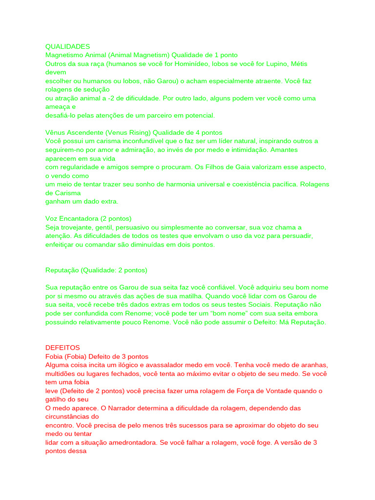 Qualidades_e_Defeitos_de_Carolina_ | PDF