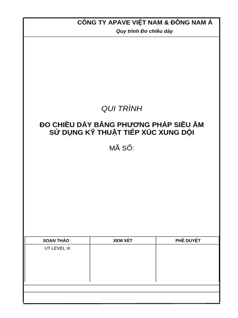 Quy Trinh Do Chieu Day | PDF