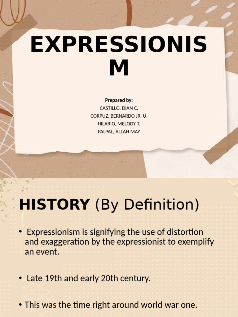 EXPRESSIONISM PPT | PDF | Expressionism | Abstract Art