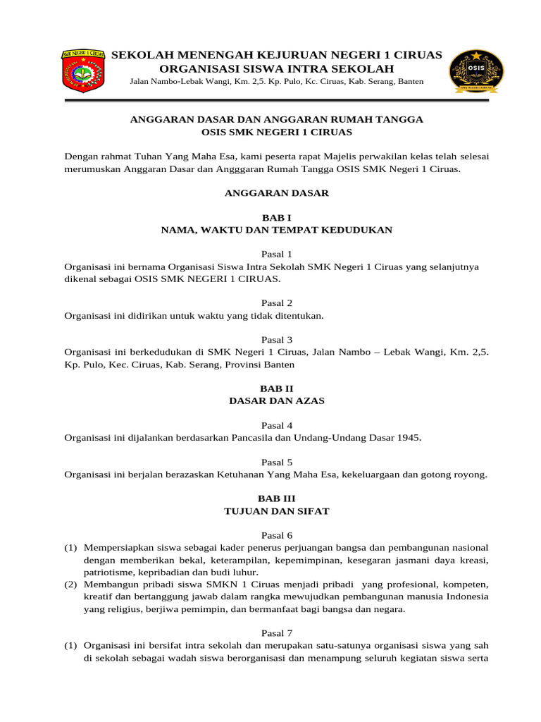 Ad - Art Osis SMKN 1 Ciruas 2024 | PDF