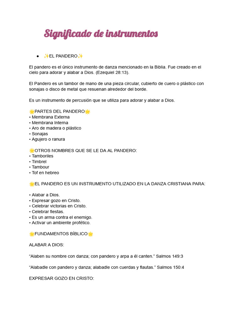 Significado de Instrumentos-1 | PDF