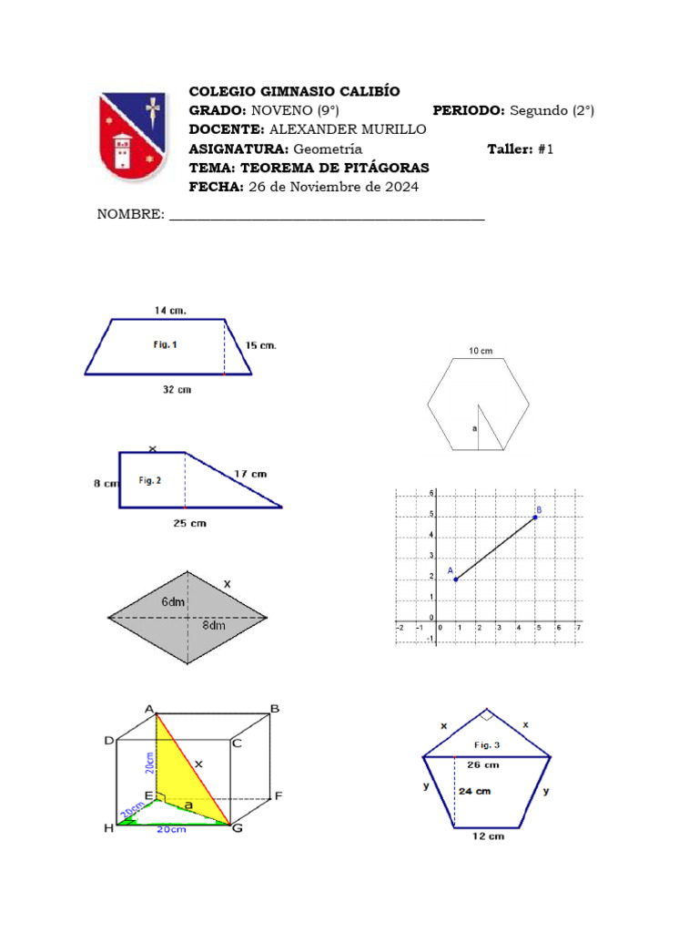Tal. Teor. Pitag. Grado 9° 24 - 25 | PDF