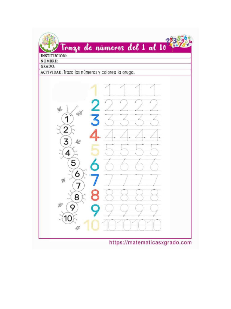 Trazo de Numeros | PDF