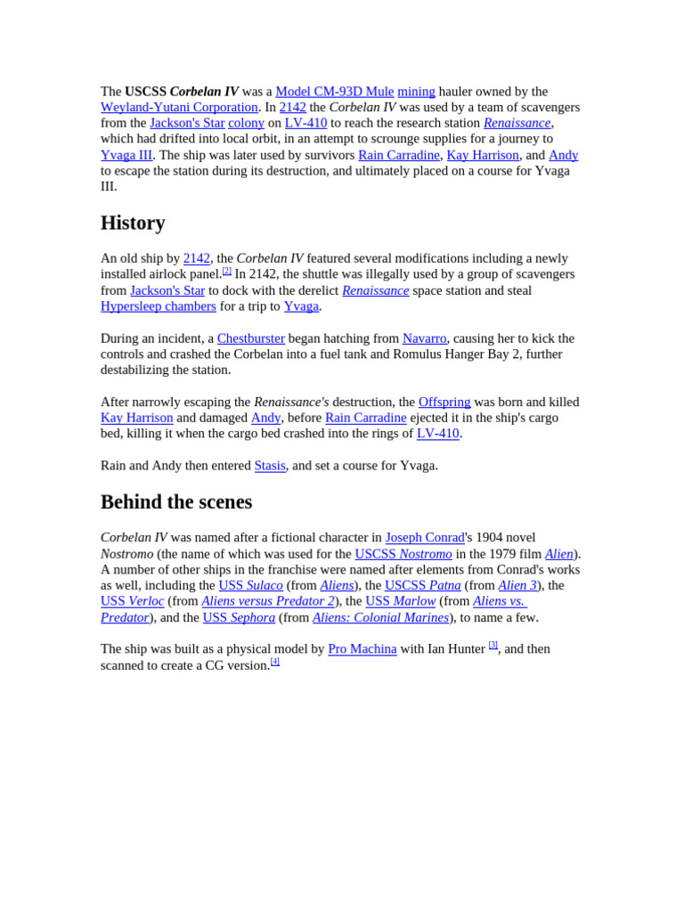 Alien Romulus Corbelan | PDF