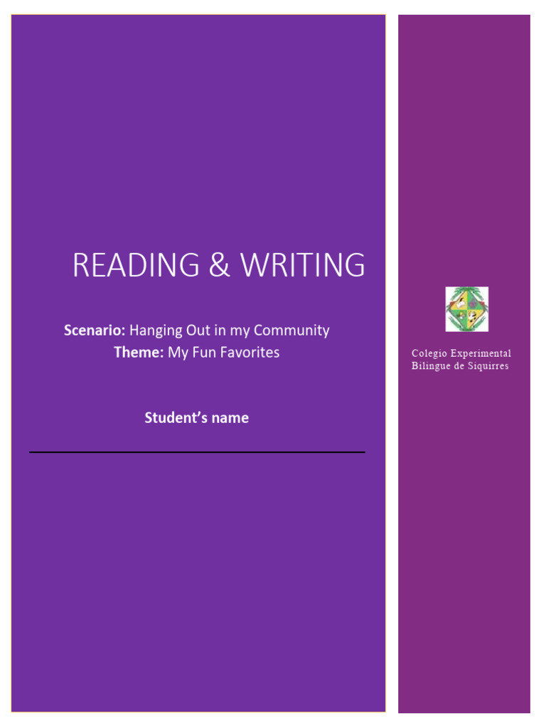 Community Reading & Writing Activities | PDF