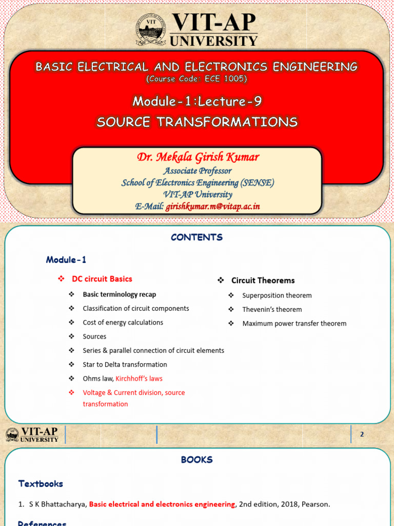FALLSEMFRE2024-25 ECE1005 ETH AP2024253000108 2024-10-16 Reference-Material-I | PDF | Electrical ...