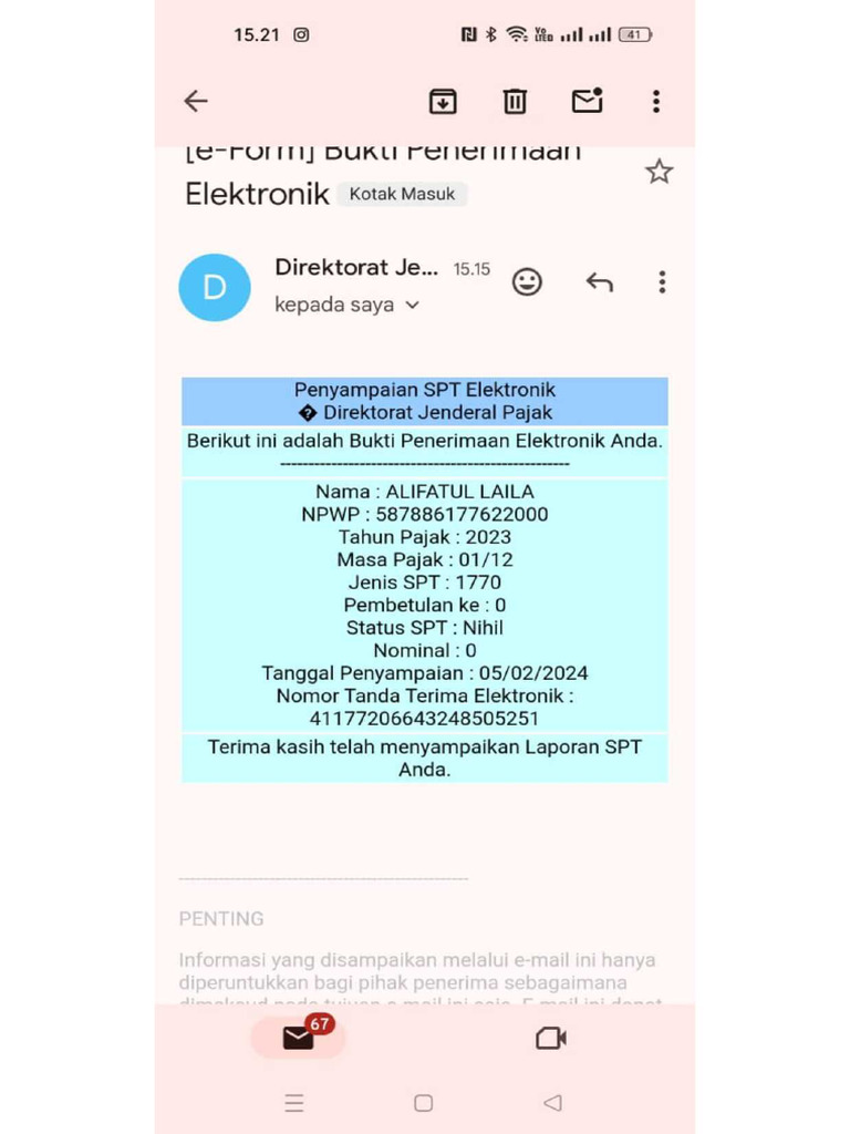 Alifatul Laila SPT 2023 | PDF