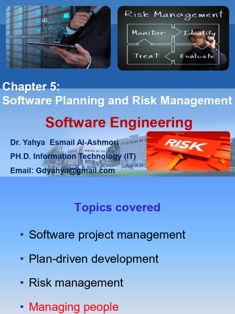Software Engineering_Chapter5(1) | PDF | Risk | Risk Management
