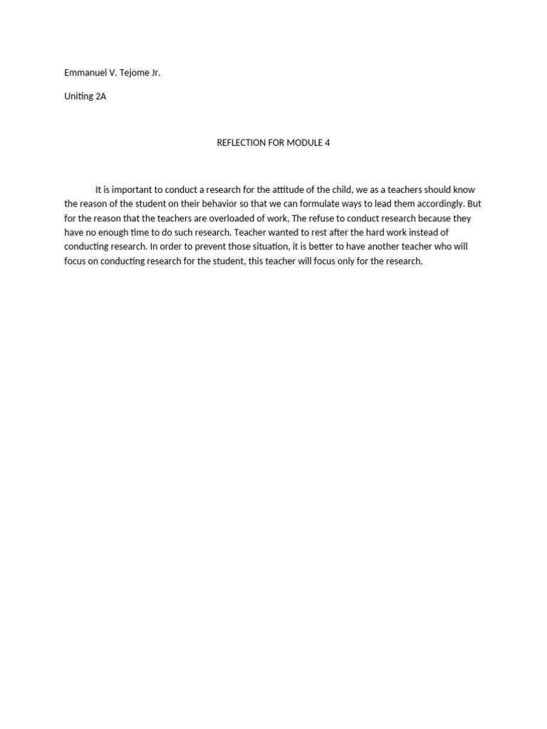 ,reflection For Module 5 | PDF