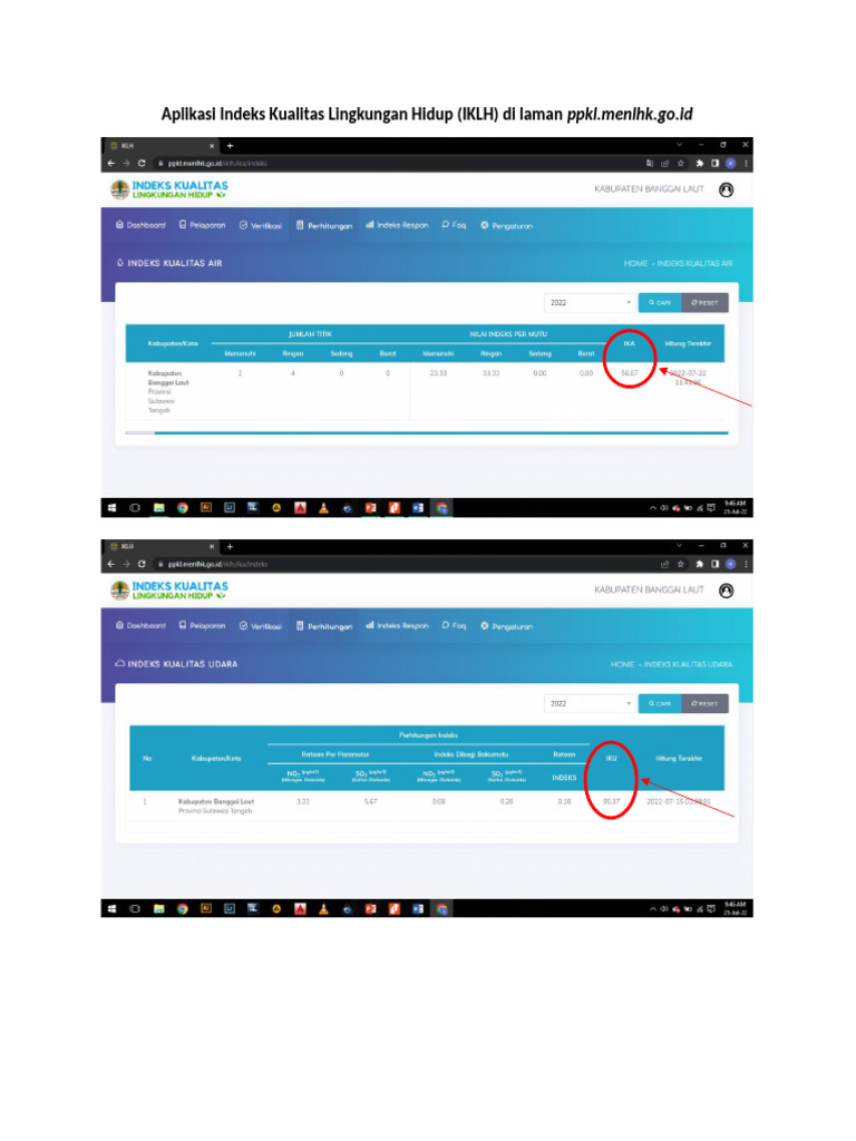 Aplikasi IKLH untuk Pemantauan Lingkungan | PDF
