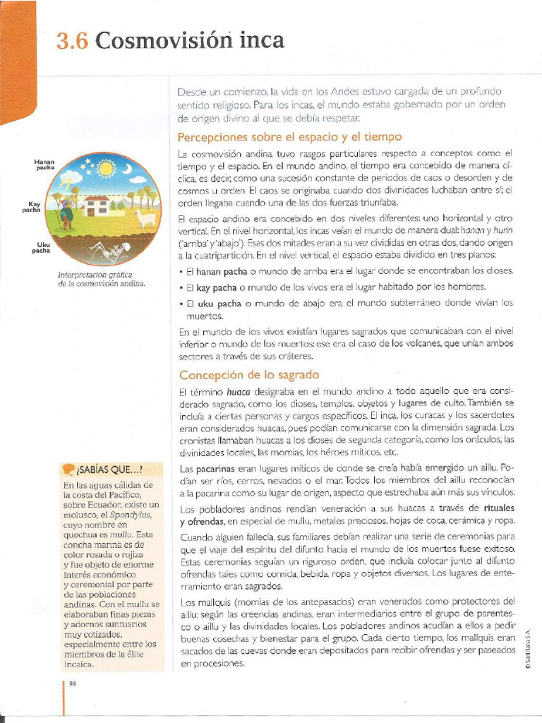 Cosmovision Inca - Texto Escolar Hge de 2 A+æo-Comprimido-98-101 | PDF