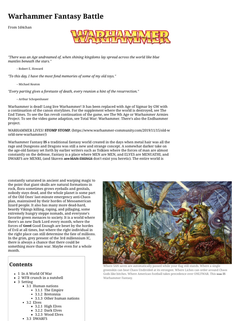 Warhammer Fantasy Battle - 1d4chan | PDF