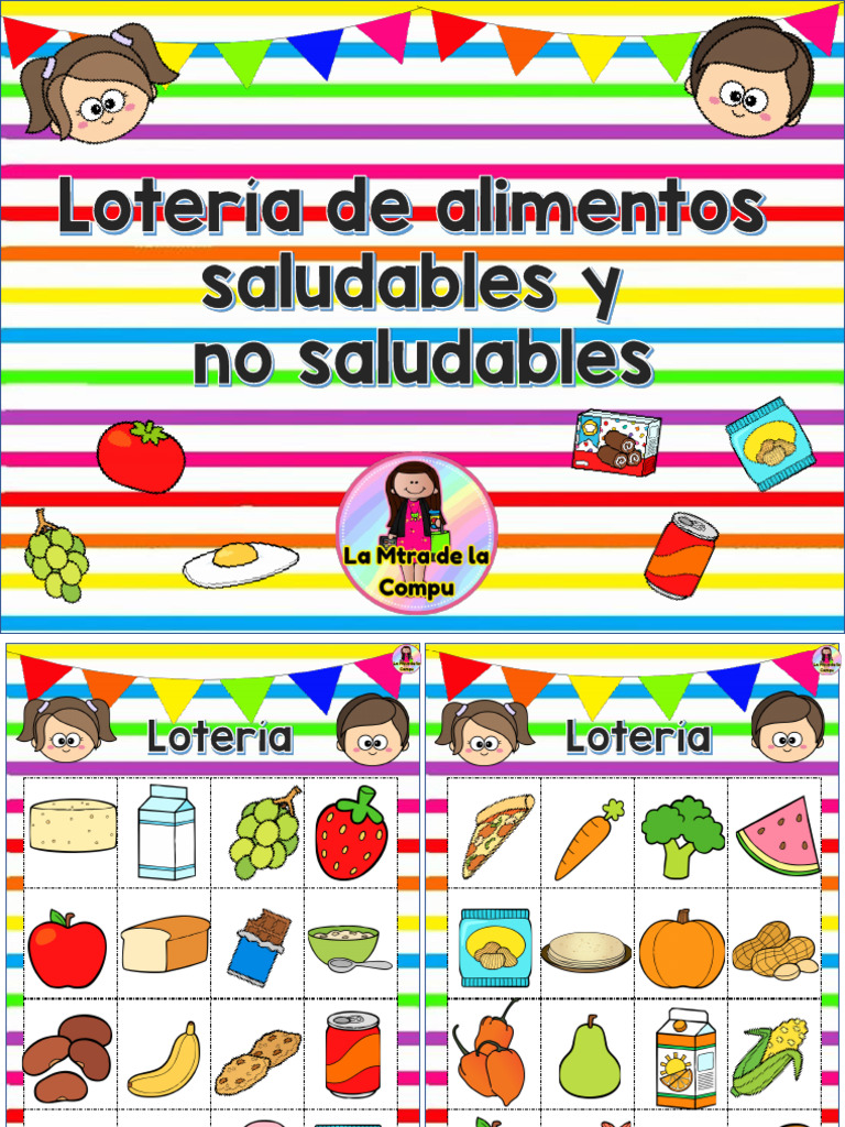 Lotería de Alimentos Saludables y Chatarra | PDF