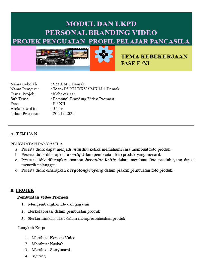 LKPD Project Video | PDF