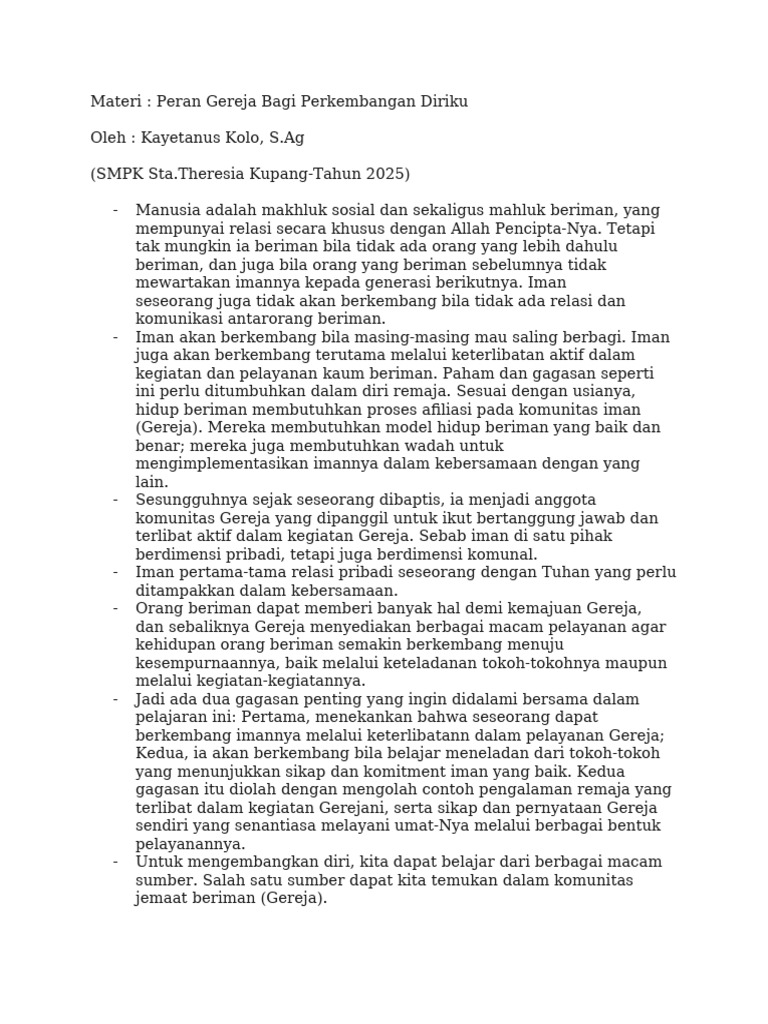 Kayetanus Kolo,S.Ag | PDF