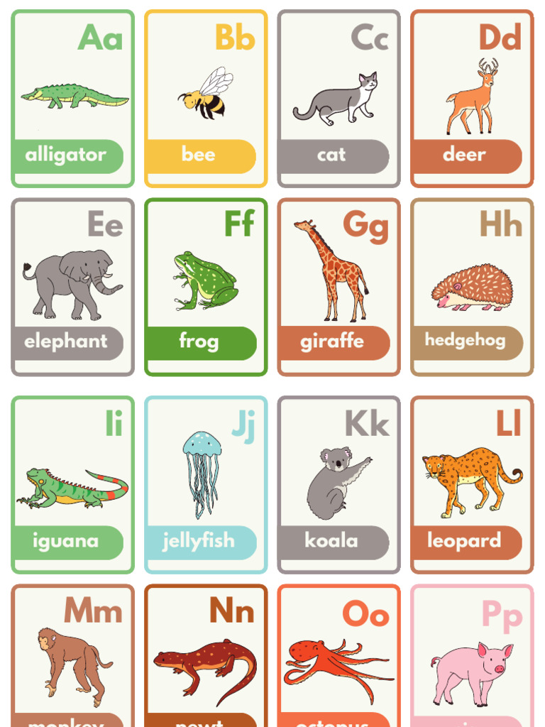 Animal Alphabet List | PDF