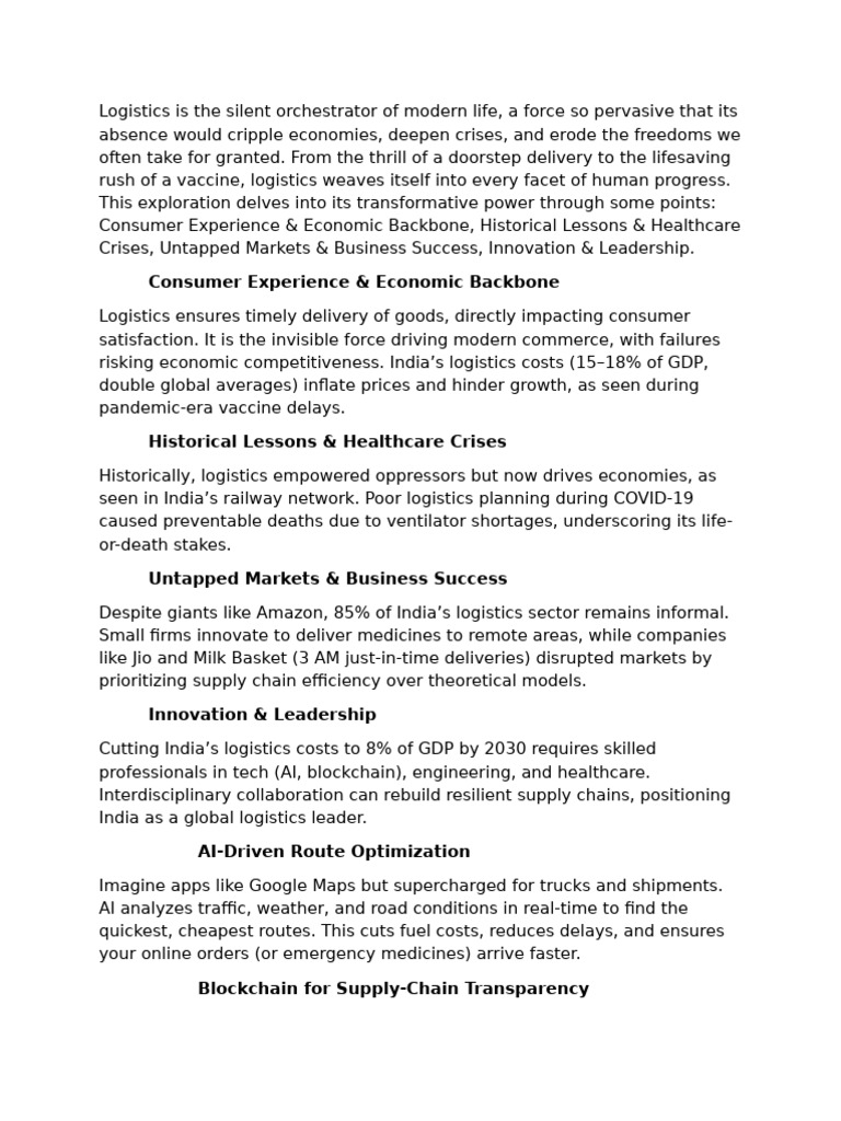 Resumen Video Team 2 LOG Tech & Strategic Logistic | PDF