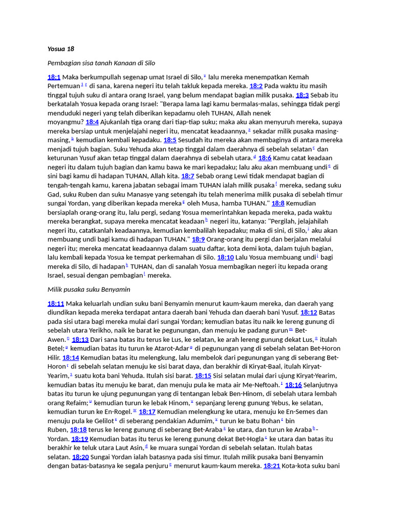 Yosua 18 | PDF