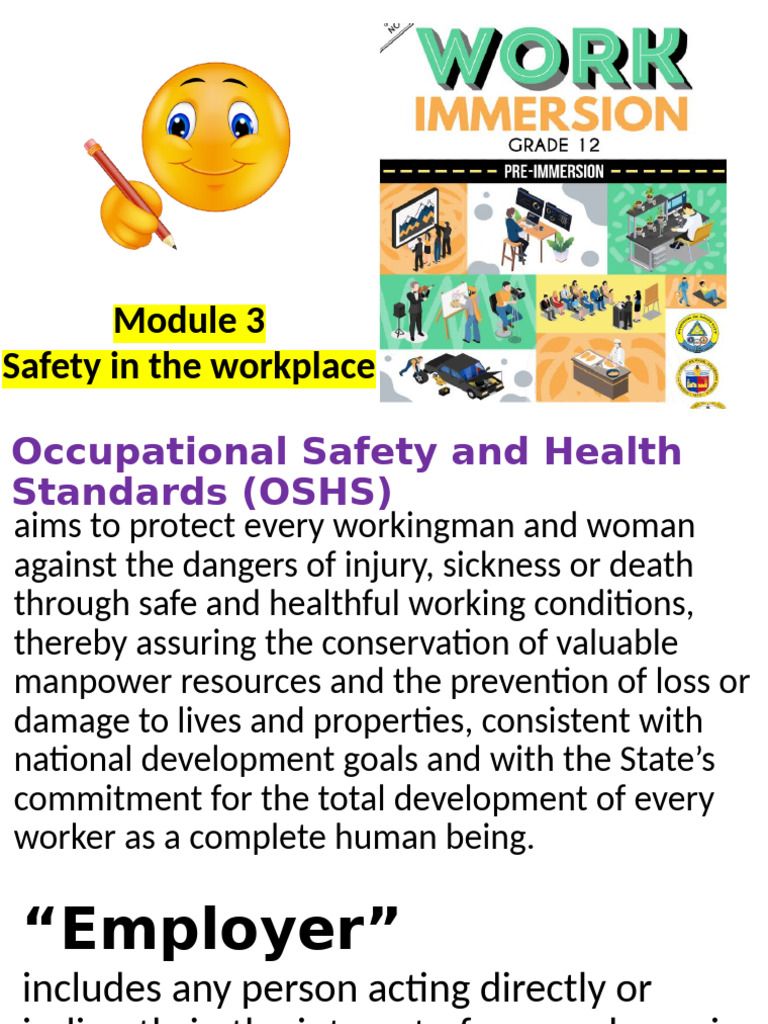 WORK IMMERSION Module 3 | PDF | Occupational Safety And Health | Employment
