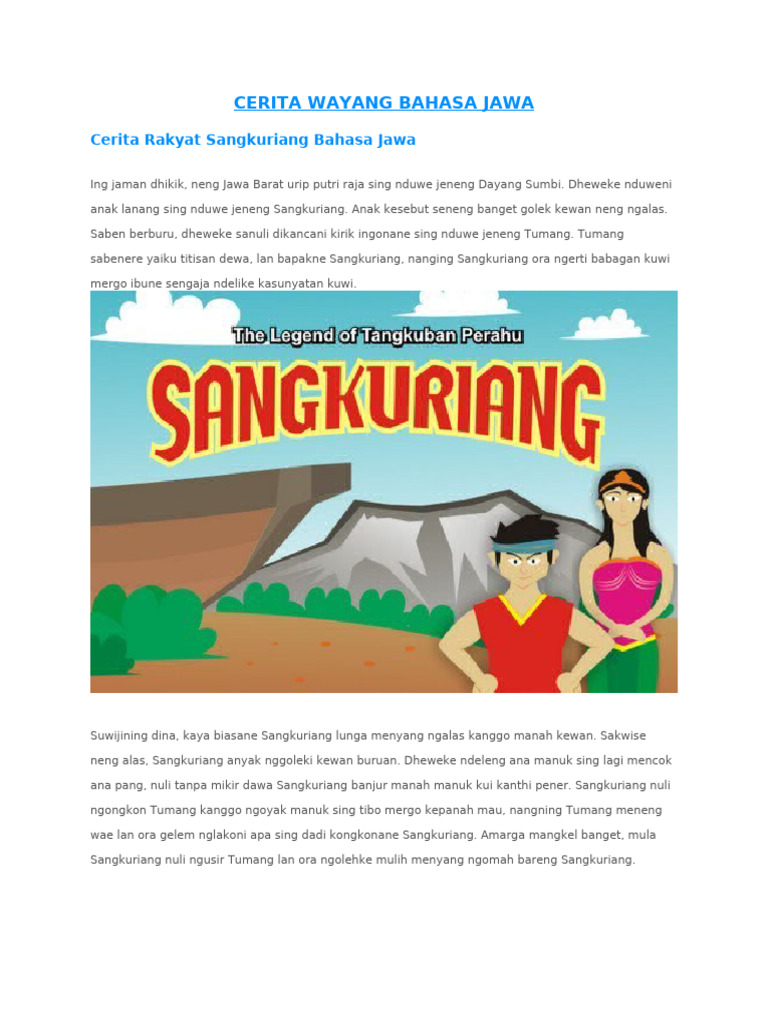 Cerita Wayang Bahasa Jawa NADIA | PDF