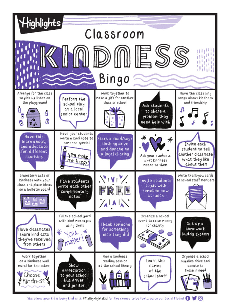 Classroom Kindness Bingo | PDF
