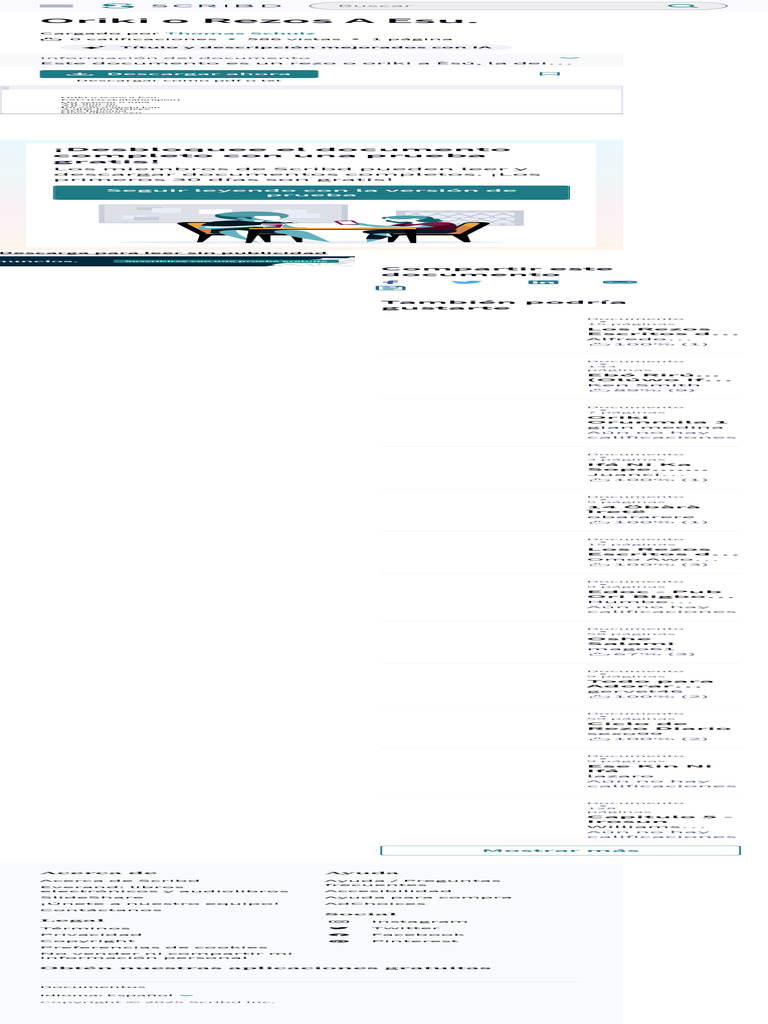 Oriki o Rezos A Esu PDF | PDF