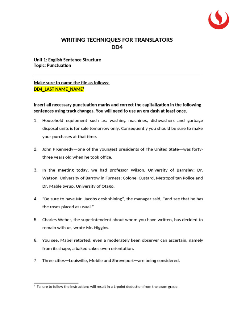 Writing Techniques For Translators DD4 | PDF