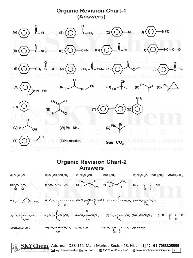 Organic Revision Charts Part-1 (Answers) (W) - 1526297 - 2024 - 12!17 ...