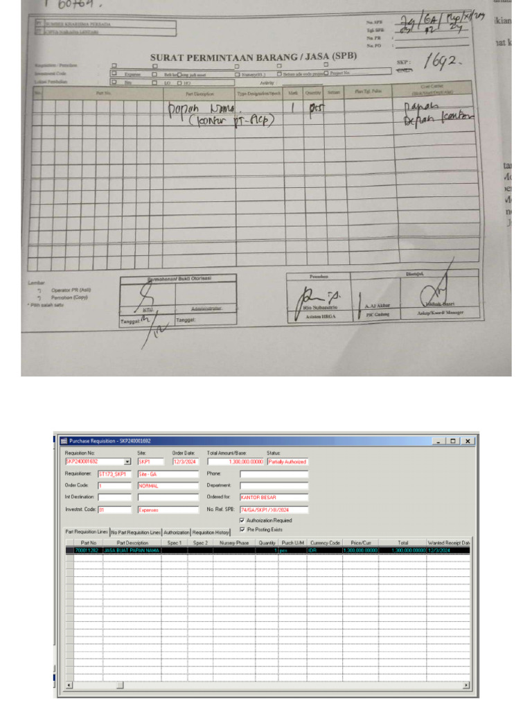 SPB Papan Nama Kantor SKP | PDF