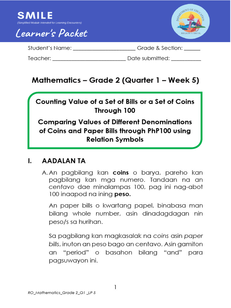 Math 2 - Q1 - WK 5 | PDF
