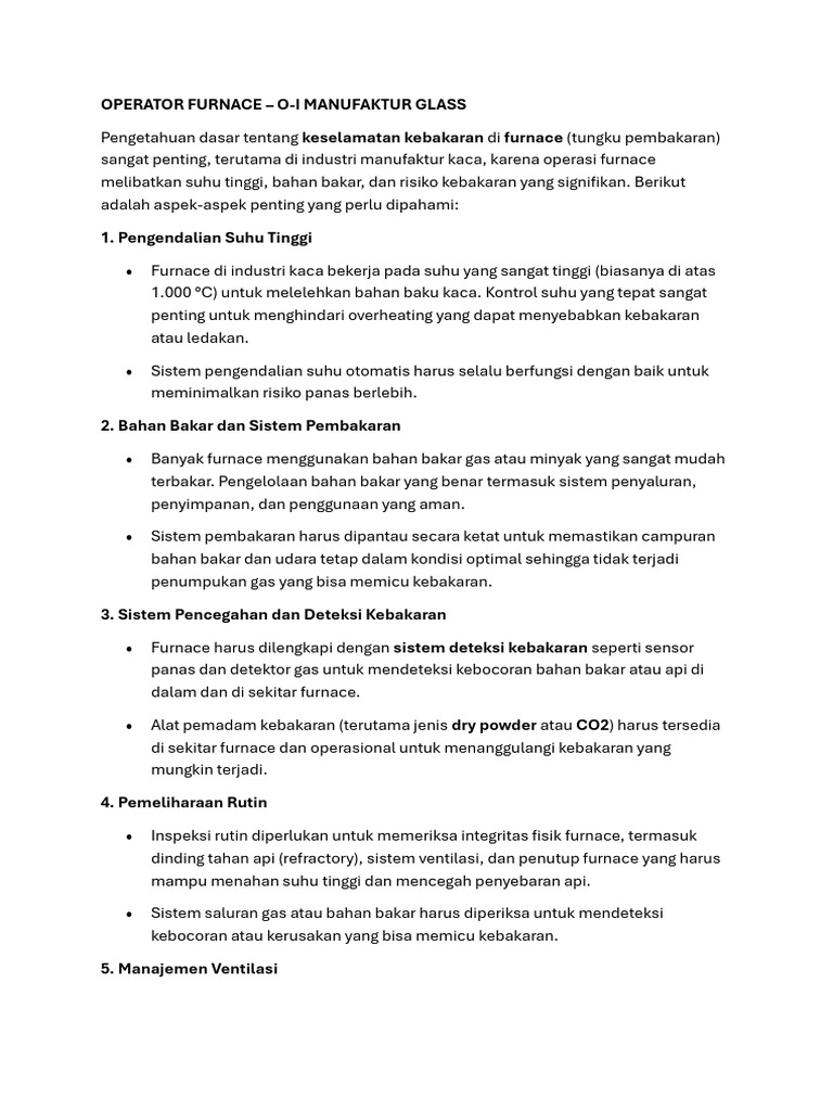 Operator Furnace | PDF