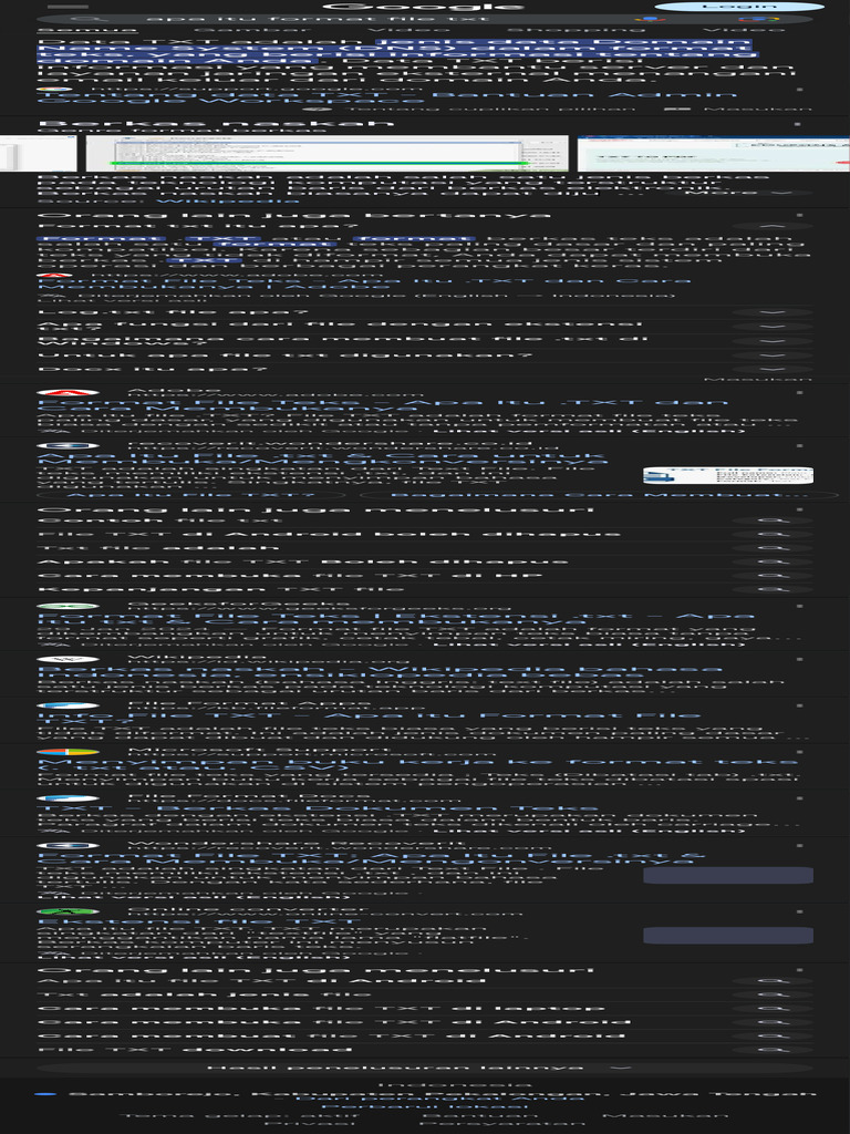 Apa Itu Format File TXT - Penelusuran Google | PDF