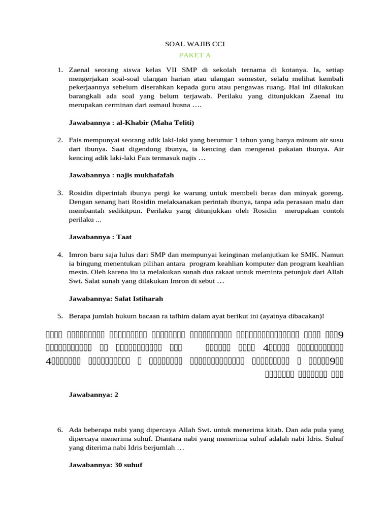 2_SOAL WAJIB CCI | PDF