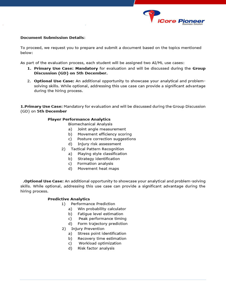 Topic & Instructions For Document & GD | PDF | Artificial Intelligence ...