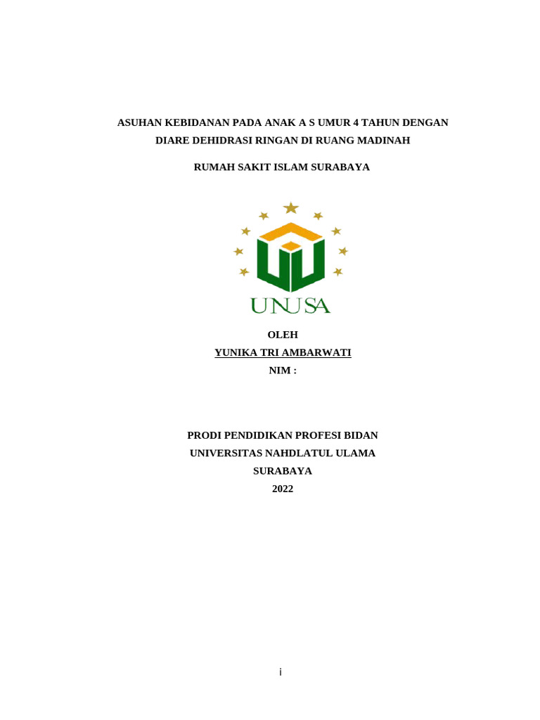 Askeb Diare Pada Balita Mbak Yunika Fix1 | PDF