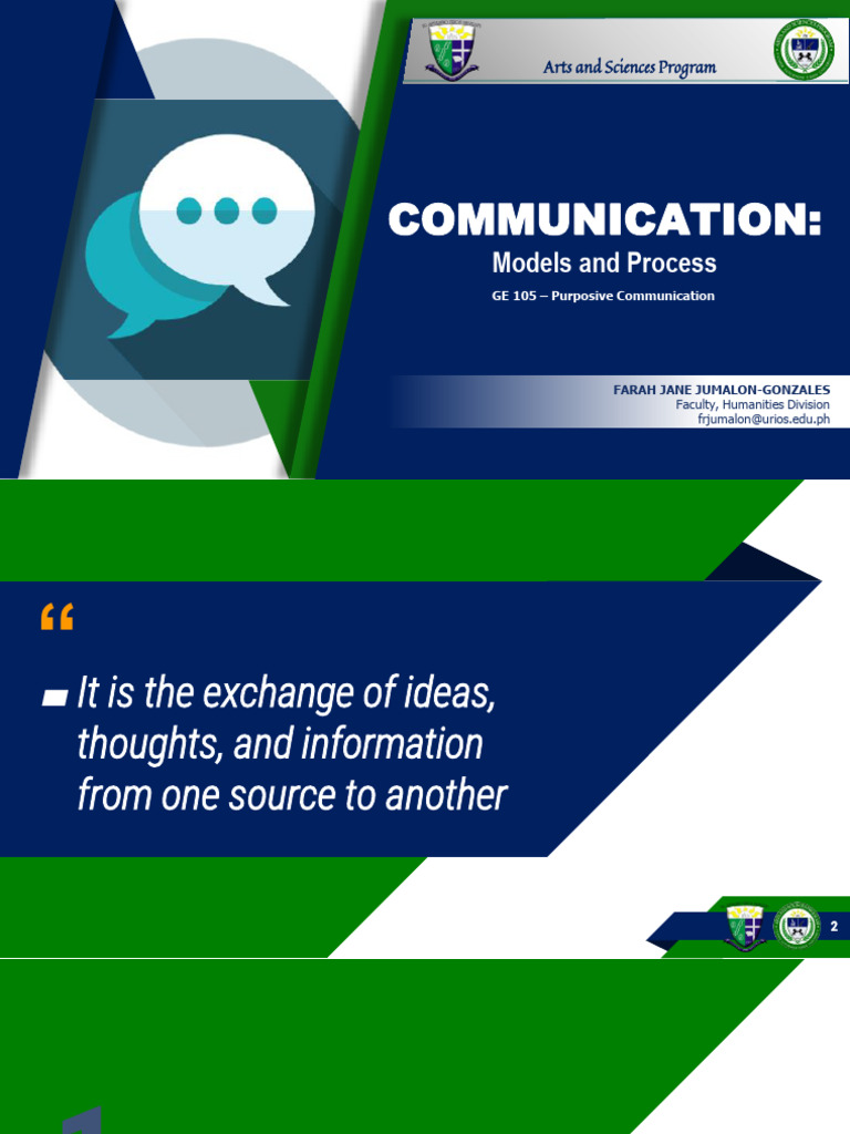 Understanding Communication Models | PDF | Communication | Human ...