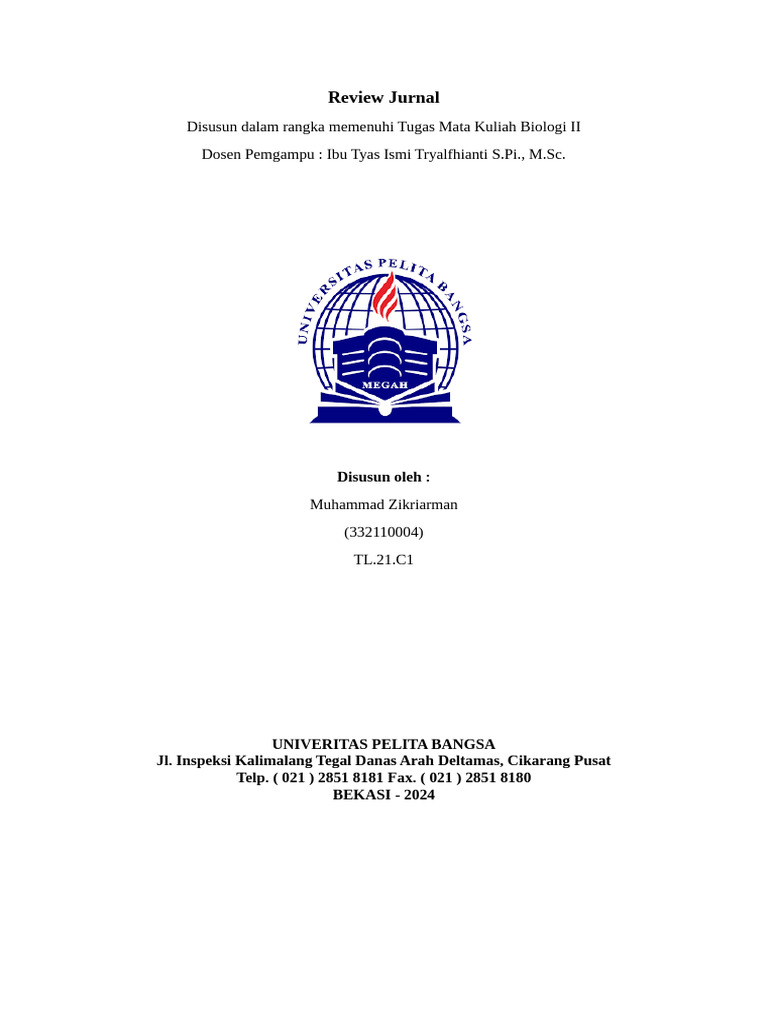 Review Jurnal Biologi 2 | PDF