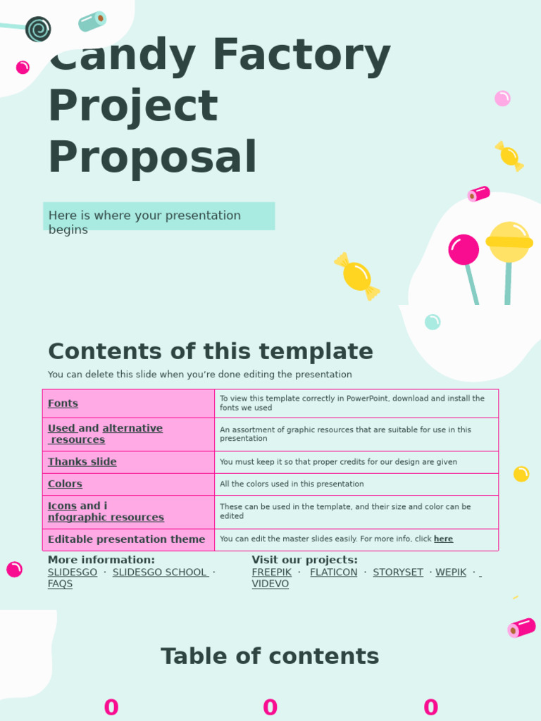 Candy Factory Project Proposal by Slidesgo | PDF | Expense | Budget