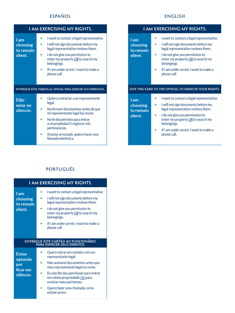 I Am Exercising My Rights | PDF