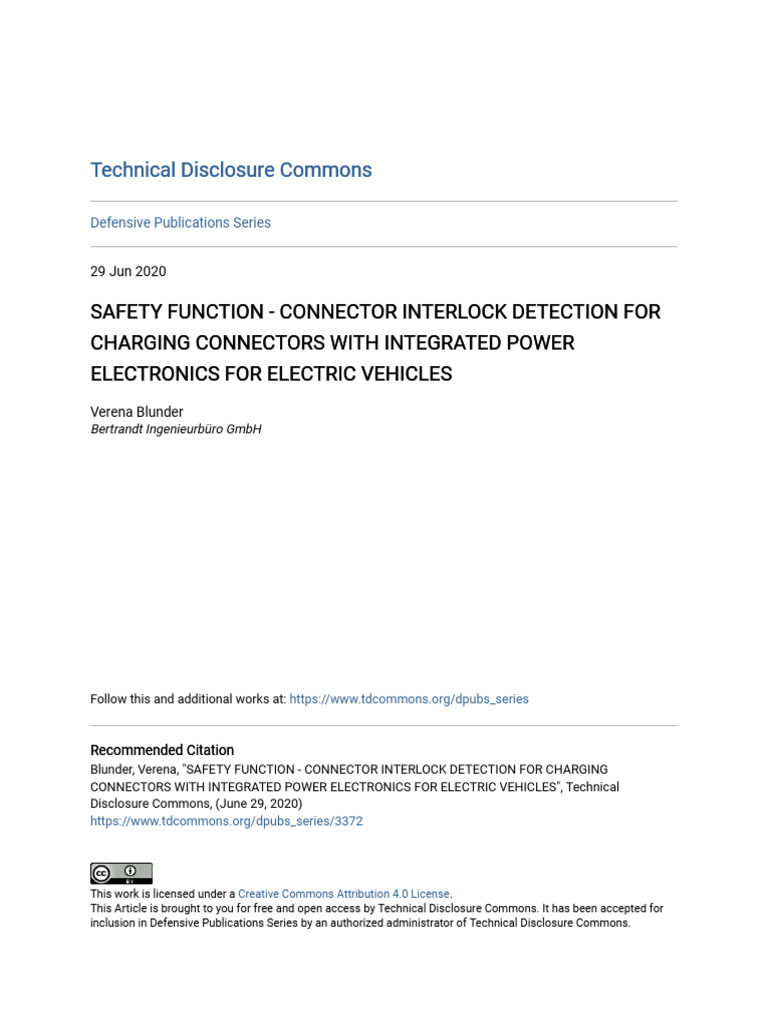 Safety Function - Connector Interlock Detection for Charging Conn | PDF ...
