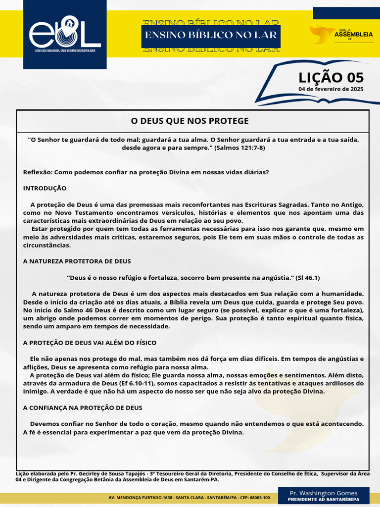 Ebl Adulto-Fevereiro 2025 | PDF | Daniel (personagem Bíblica) | Livro do Êxodo