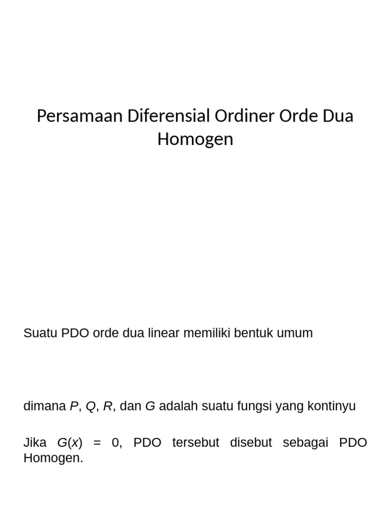 03. PDO Linear Orde Dua Homogen | PDF