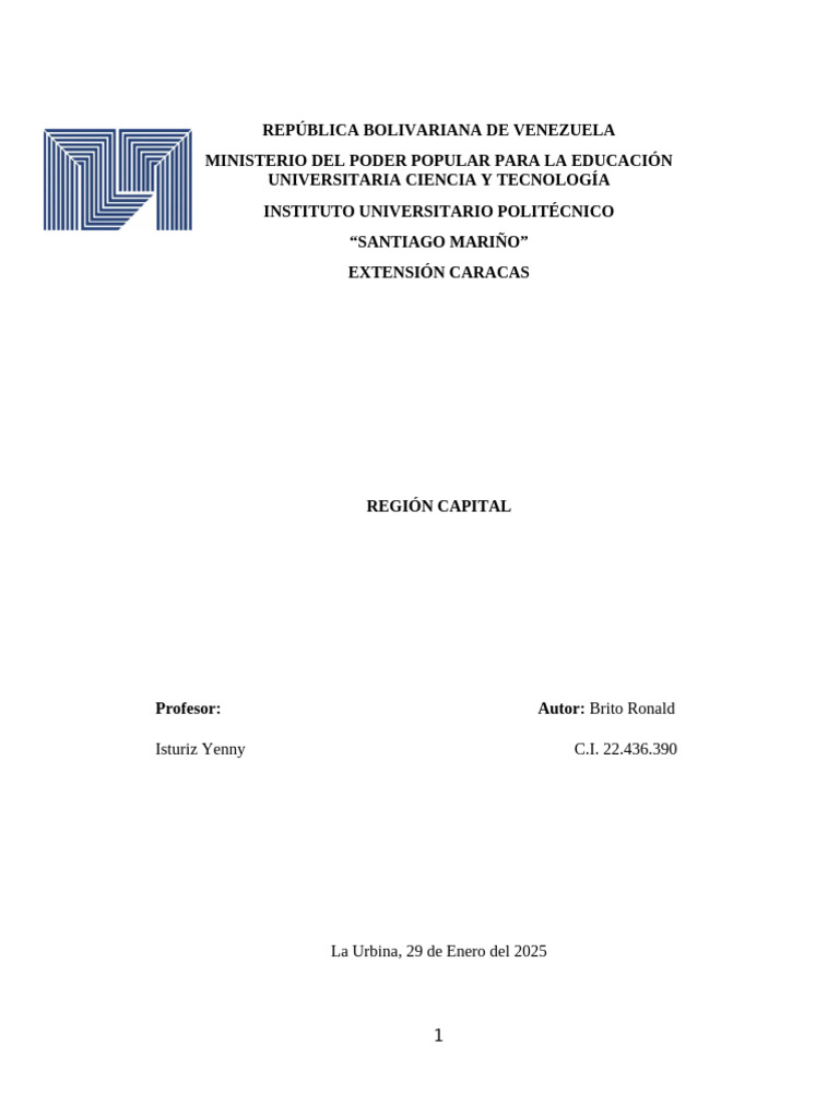 Cultura y Vegetación de la Región Capital | PDF | Venezuela
