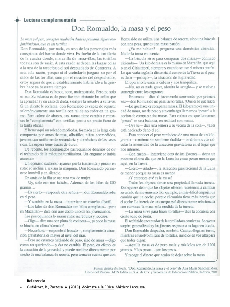 Don Romualdo, La Masa y El Peso2. | PDF