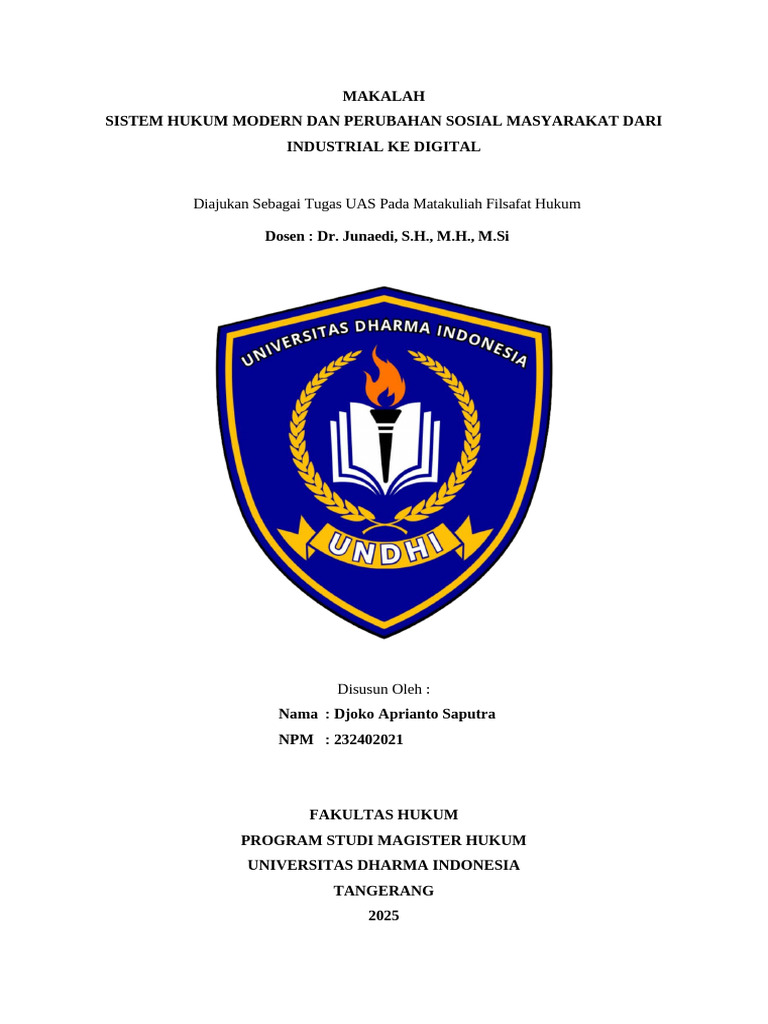 Makalah Djoko Uas | PDF