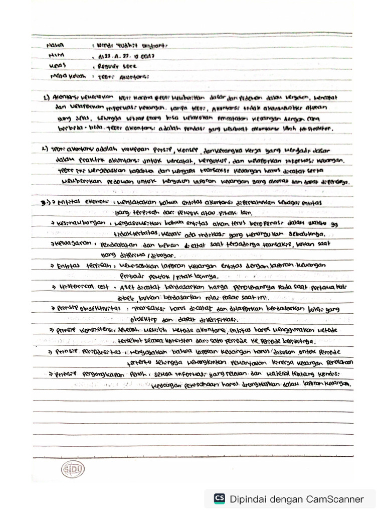 Windi Yudhit - UTS Teori Akuntansi | PDF